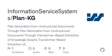 Github Informationservicesystemsplan Kg Plan Generation From