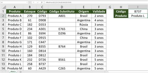 procv em várias colunas no vba como criar sua própria função