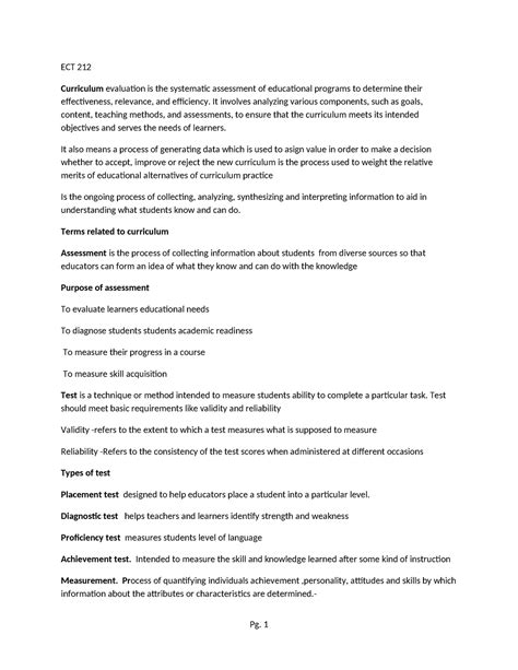 Ect 212 Curriculum Evaluation Topic 8 2 Ect 212 Curriculum Evaluation