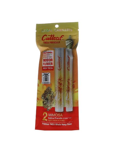 Mimosa Cutleaf Thc A Pre Rolls 2g Free Shipping