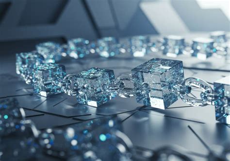 Abstract Blockchain Network Background 3d Render Stock Illustration Illustration Of