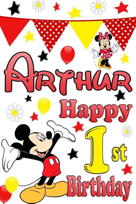 Happy Birthday Mickey Mouse Poster