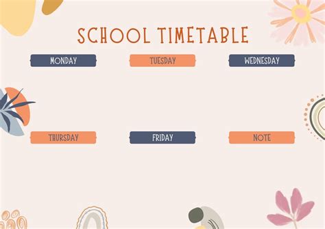 Page 19 Free And Customizable Timetable Templates