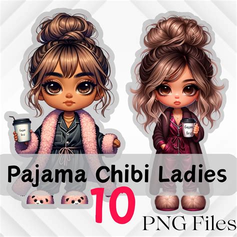 Chibi Png Chibi Ladies Png Chibi Clipart Chicana Chibi Pajama Chibi