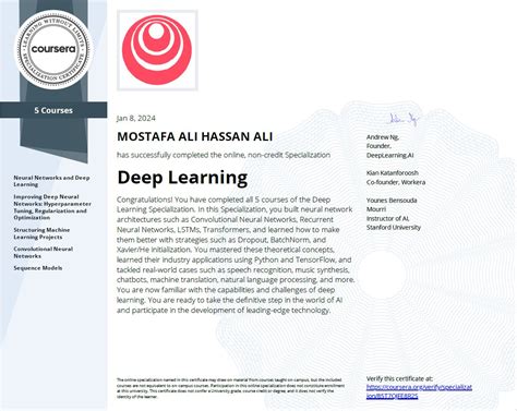 Deeplearning Coursera Ai Machinelearning Achievementunlocked