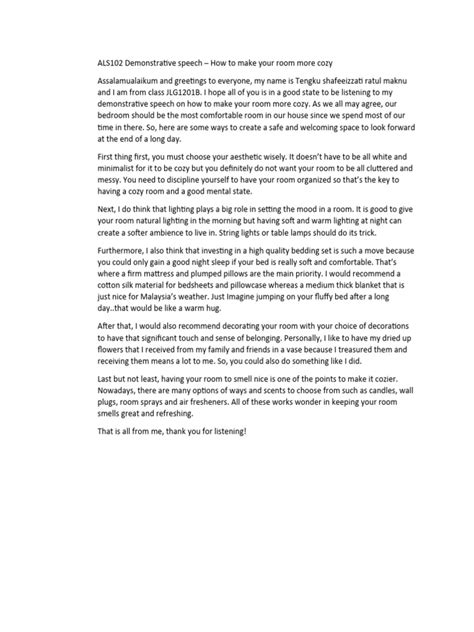 Demonstrative Speech Pdf