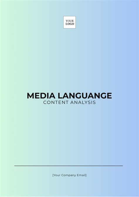 Free Media Language Content Analysis Template To Edit Online