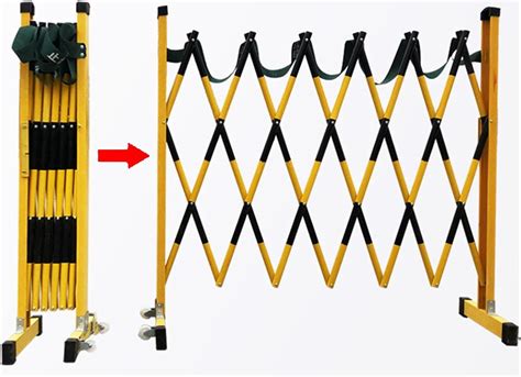 Work Zone Expandable Gate Safety Barrier Retractable Metal Barricade
