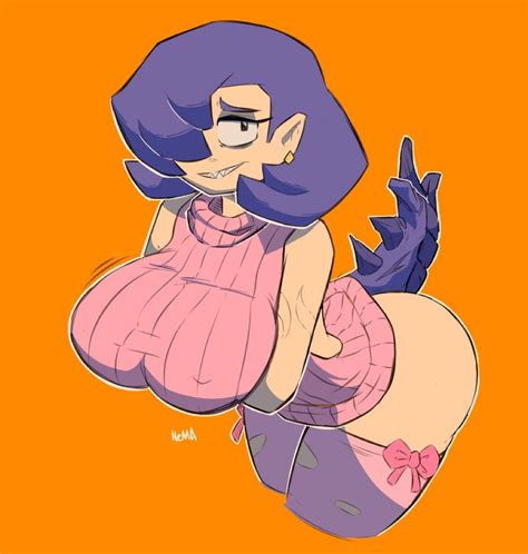 Rule 34 Big Breasts Milf Nemadraws Purple Eyes Purple Hair Sweater