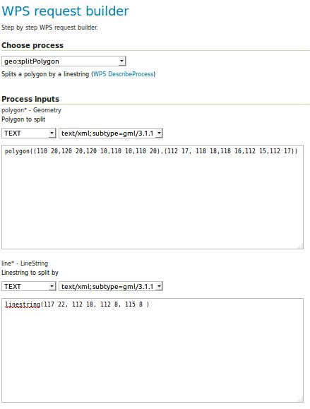 wps split polygon on geoserver openlayers