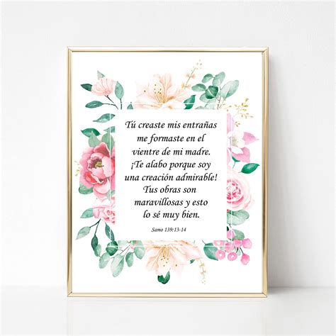Printable Spanish Women Bible Verse Set Set X8 Spanish Mothers Day