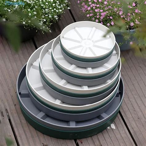 Nedfs Plastic Flowerpot Tray Mobile Breathable Potted Plant Chassis Flower Pot Rack Reusable