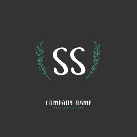 Ss Initial Handwriting And Signature Logo Design With Circle Beautiful