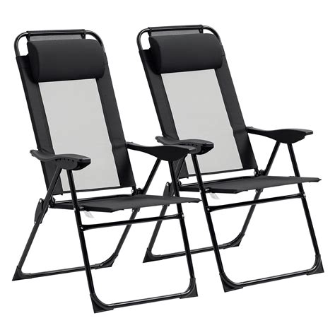 Qishierdisha Folding Patio Dining Chairs Set Of 2 Portable Patio