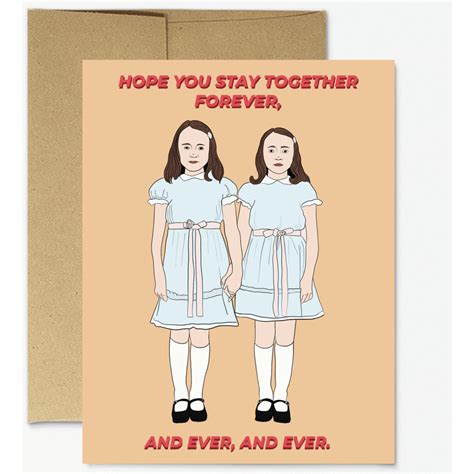 The Shining Twins Forever And Ever Card By Party Mountain Paper Outer