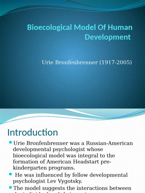 Bioecological Model Of Human Development Pdf Human Development Scientific Theories