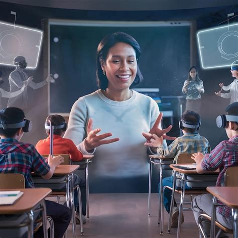 Premium Photo A Teacher Presentation On Screen In Classroom