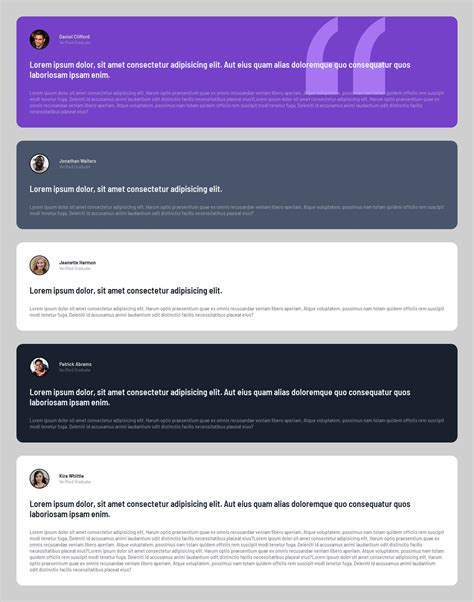 Frontend Mentor Testimonial Layout Using Css Grid And Responsive Coding Challenge Solution