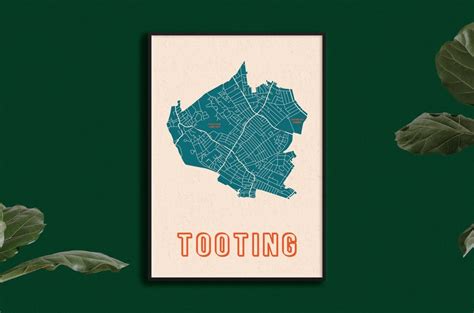 Tooting Map Print Map Of Tooting Print Digital Prints Etsy