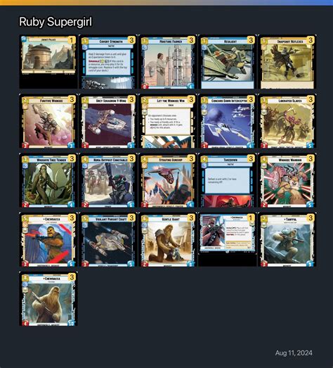 Ruby Supergirl Starwarsunlimitedgg