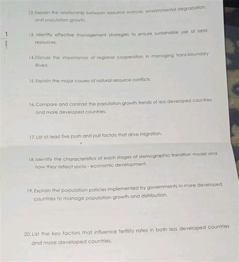 12 Explain The Relationship Between Resource Overuse Environmental Degradation And Population