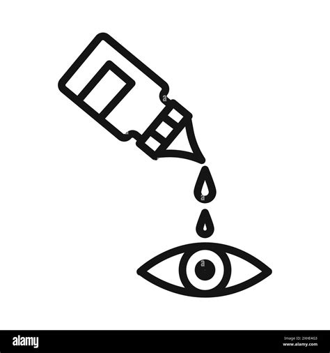 Eye Drop Icon Vector Symbol Or Sign Set Collection In Black And White