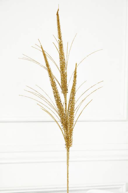 34 Glittermica Triple Spike Grass Spray Gold Decorators Warehouse