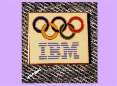 1996 Ibm Olympic Sponsor Pin ~ Made For Atlanta Summer Games ~ Undated