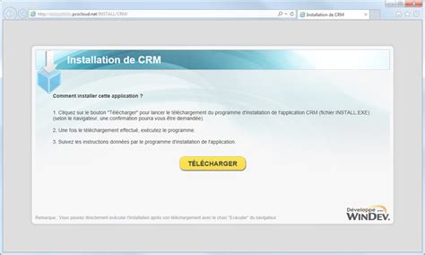 Pcscloud Déployer Linstallation Dune Application Windev