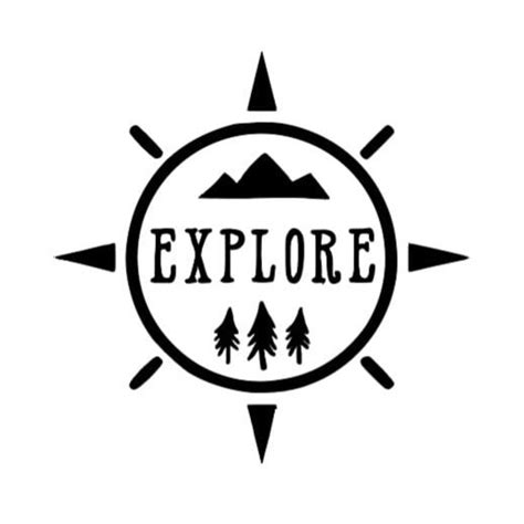 Explore Compass Permanent Vinyl Decal Etsy