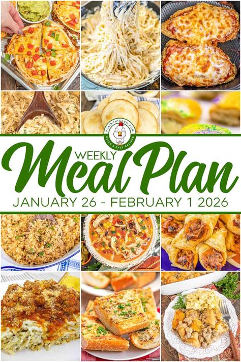 Weekly Meal Plan Plain Hen Cook Of The Future