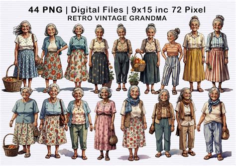 Old Woman Vintage Png Digital File Png Elderly Woman Woman Png