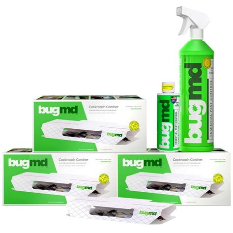 Bugmd Roach Killer Bundle Cockroach Catcher 3pk Pest Control Concentrate 1pk 32oz Spray