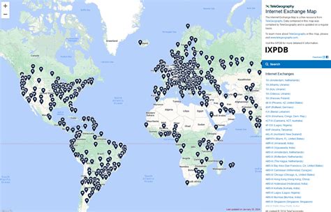 Interactive Internet Maps And Cloud Data Center Maps