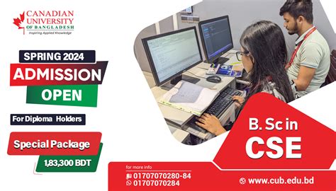 Admission Opens To B Sc In Cse Diploma Holders For Spring 2024 Cub