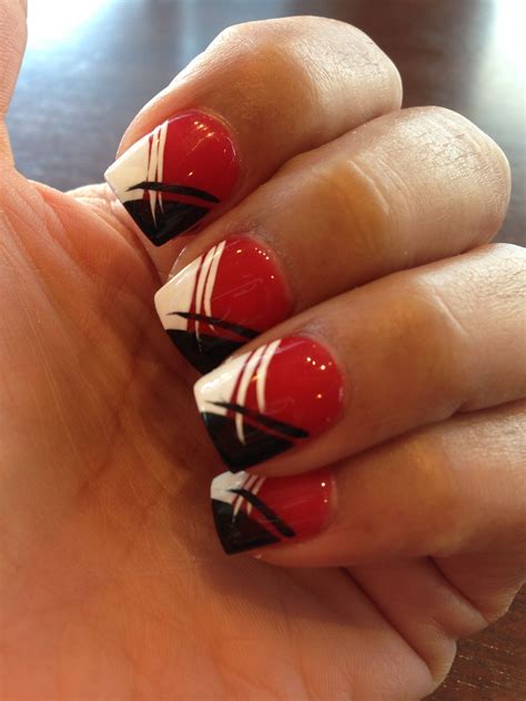 Red And Black Nail Designs Cute Red Black Nail Art Styles Color