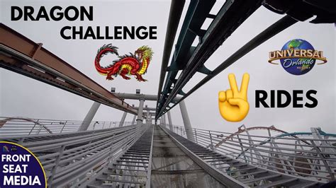 Two Rides On Dragon Challenge Roller Coaster At Universal Orlando Youtube