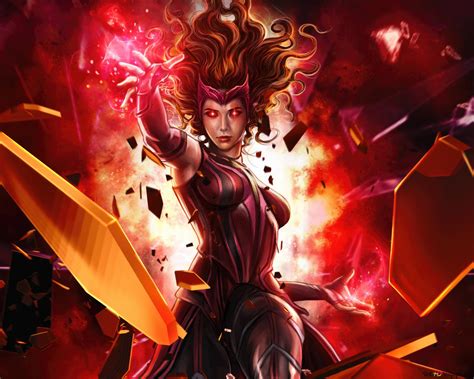 Scarlet Witch Chaos Magic 4k Wallpaper Download