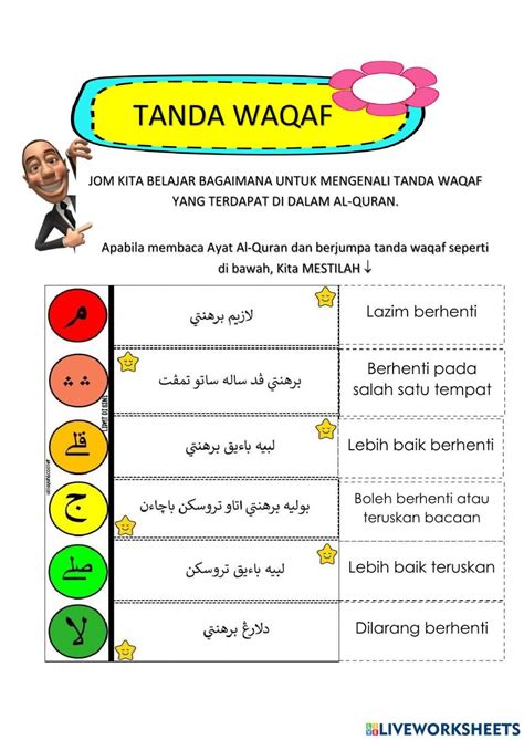 Hukum Tajwid Wa… Free Interactive Worksheets 5112967