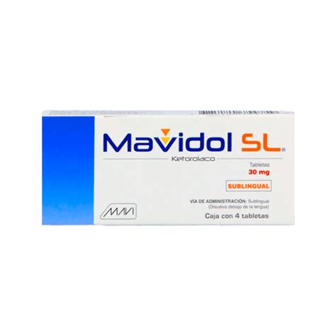 Mavidol Sl 30 Mg C 4 Tab Farmacias Gi Mejoramos Tu Salud Elevando
