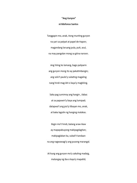 Ang Guryon Ni Ildefonso Santos Pdf