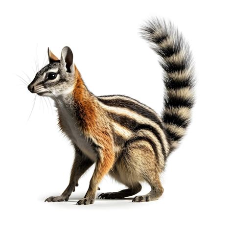 Premium Ai Image A Small Animal With A Striped Tail And A Striped Tail