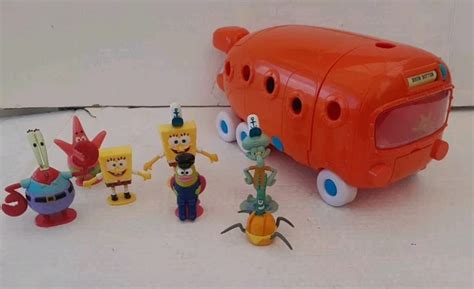 Spongebob Squarepants Bus Submarine Boat Working Sounds Figures Patrick