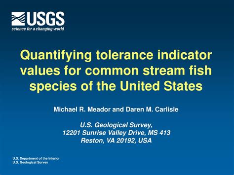 Ppt Quantifying Tolerance Indicator Values For Common Stream Fish