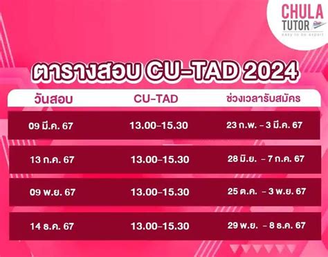 Cu Tad คืออะไร ตารางสอบ Cu Tad 2026