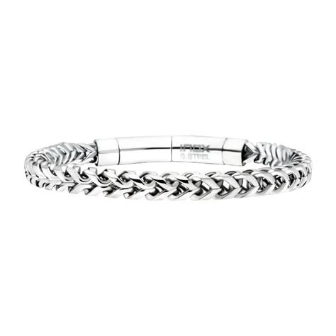Buy High Polished Finish Stainless Steel Franco Chain Bracelet Inox