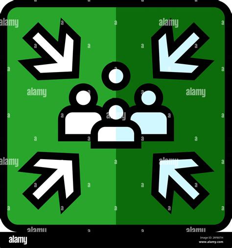 Fire Assembly Point Emergency Color Icon Vector Illustration Stock