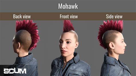 Punk Hair Mohawk Front