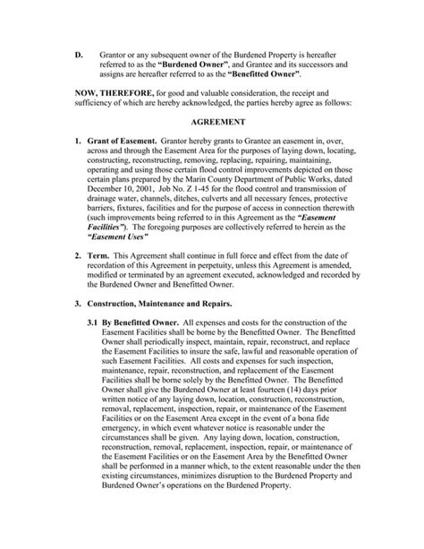 Easement Agreement Pdf Real Estate