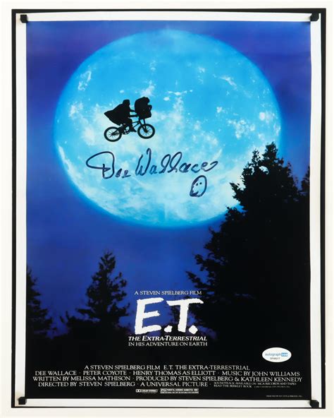 Dee Wallace Signed Et The Extra Terrestrial 11x14 Movie Poster
